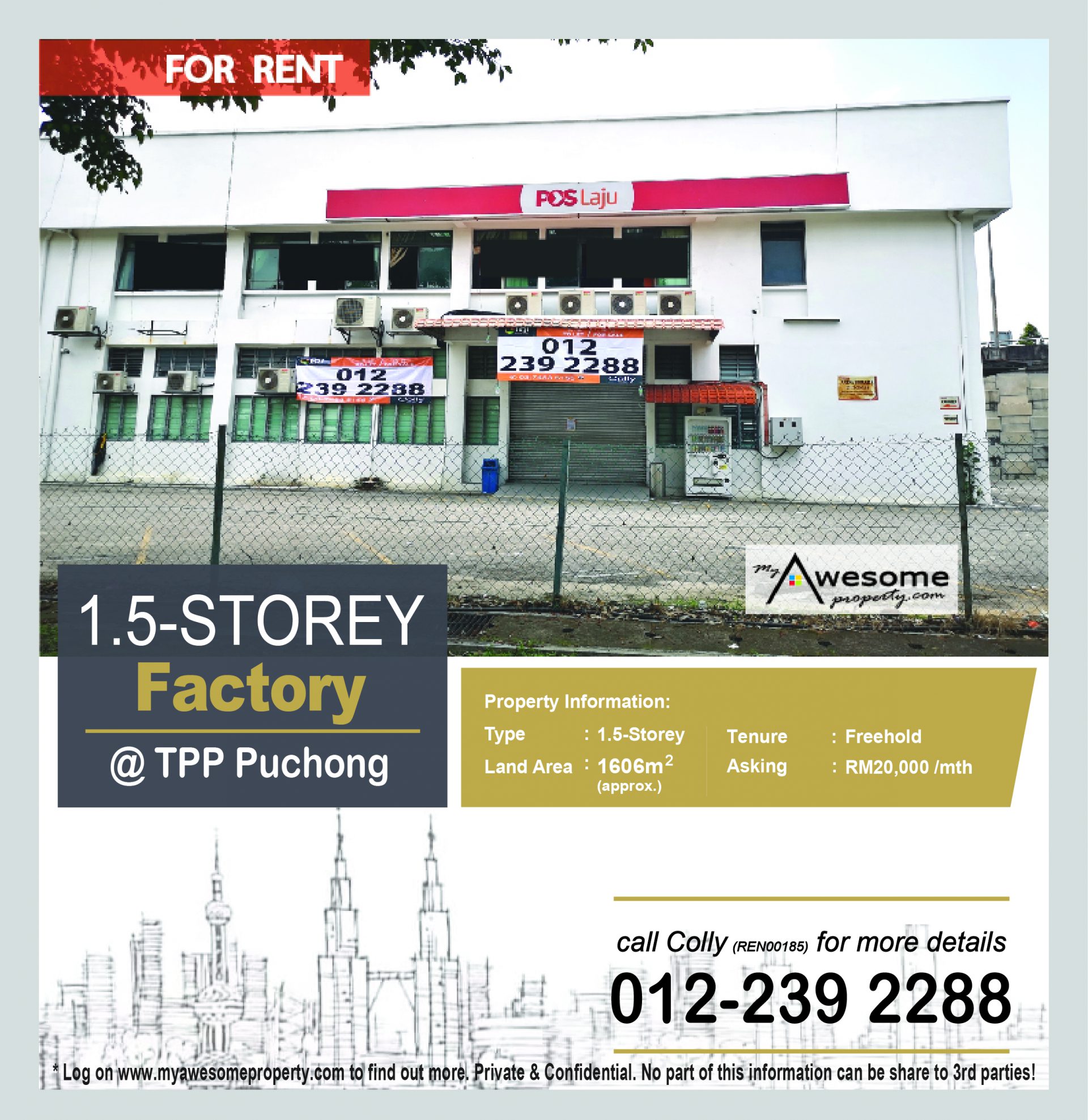 1.5-storey Factory @ TPP Puchong for rent - My Awesome Property